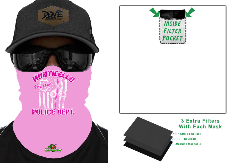 Breast Cancer Awareness GaiterSaver Filtered Neck Gaiter | Police Dept ...