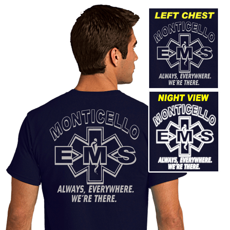 EMS Reflective Duty Shirts | Custom EMS Tshirts | Dove Designs